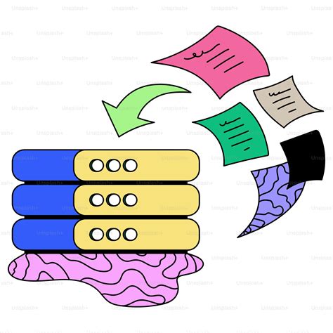 Data Processing And Information Transfer Is Shown Vector