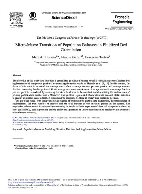 pdf micro macro transition of population balances in fluidized bed
