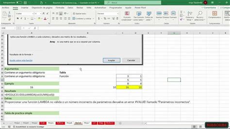 función bycol en excel youtube