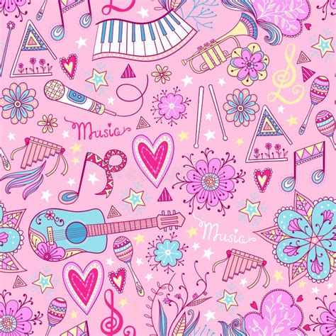 Music Vector Seamless Repeat Pattern Stock Vector Illustration Of
