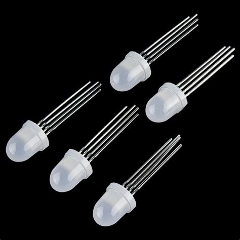 Led Rgb Addressable Pth 8mm 5 Pack Sparkfun Com 12877 Core
