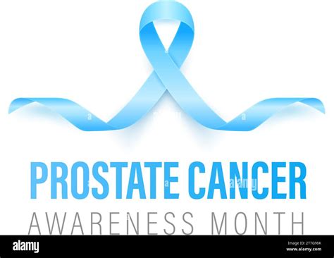 Prostate Cancer Banner Card Placard With Vector 3d Realistic Blue
