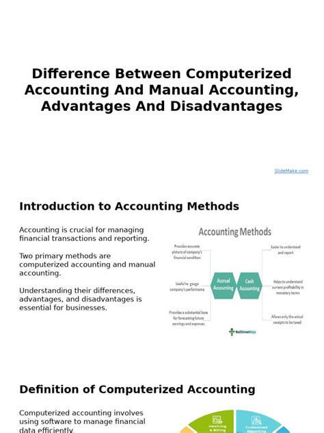 Difference Between Computerized Accounting And Manual Accounting