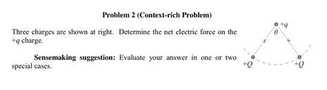 solved problem 2 context rich problem q 0 three charges