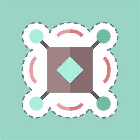 Sticker Line Cut Sensors Suitable For Data Analytics Symbol Simple Design Editable Design