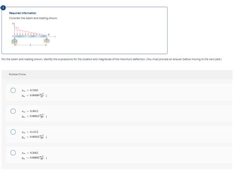 Solved Required Information Consider The Beam And Loading