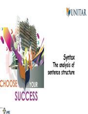 The Importance Of Syntax In Linguistics Understanding Sentence Course Hero