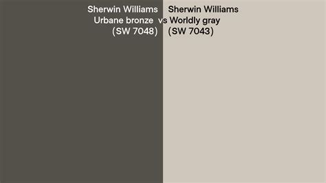 Sherwin Williams Urbane Bronze Vs Worldly Gray Side By Side Comparison