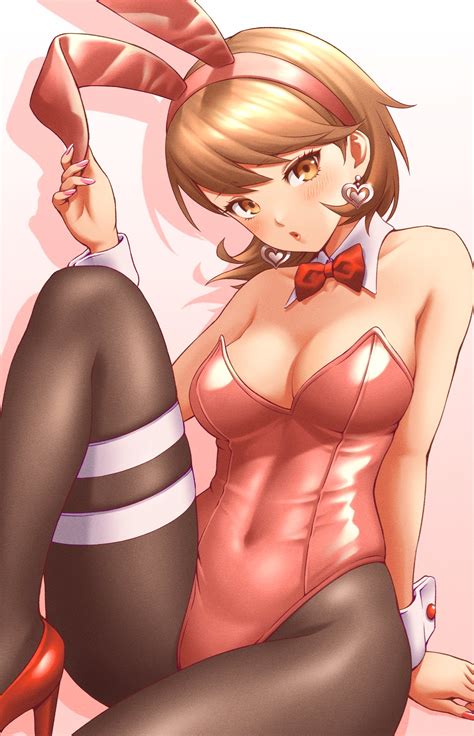 Rule 34 1girls Alternate Costume Atlus Bowtie Breasts Brown Hair