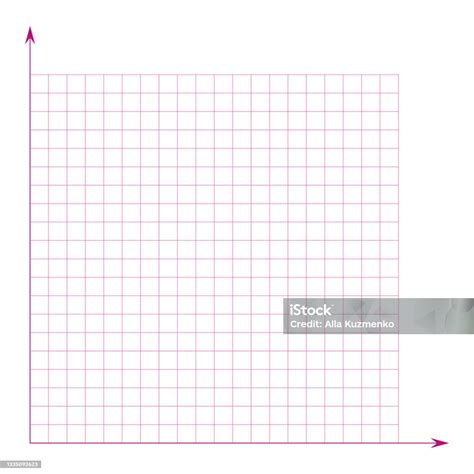 그리드 용지입니다 수학 그래프 X축 Y축을 갖춘 카르테시안 좌표 시스템 색상 선이 있는 정사각형 배경입니다 학교 교육을 위한