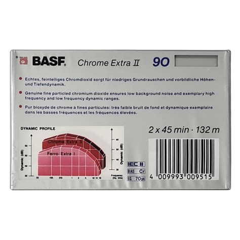 Basf 90 Chrome Extra Ii 1988 1989 Blank Audio Cassette Tapes Retro