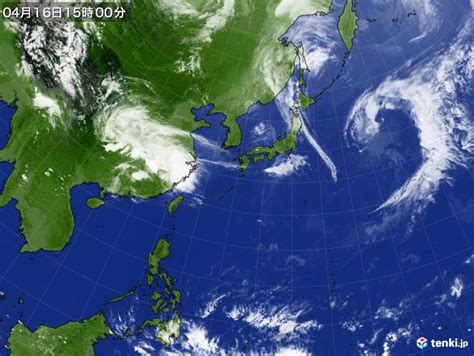 過去の気象衛星 日本広域 2024年04月16日 日本気象協会 Tenki Jp