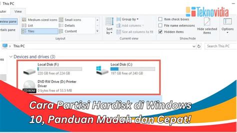 Cara Partisi Hardisk Di Windows 10 Panduan Mudah Dan Cepat