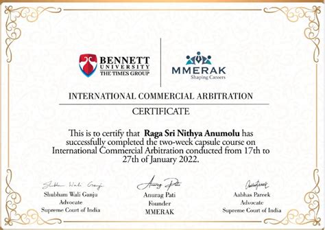 Raga Sri Nithya Anumolu On Linkedin Arbitrationjourney Adr Mmerakexperience Legaleducation…