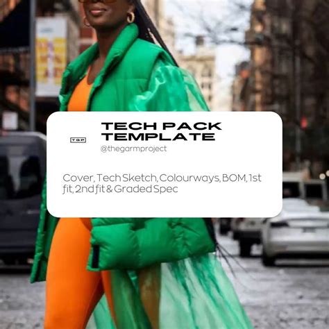 Tech Pack Template Etsy