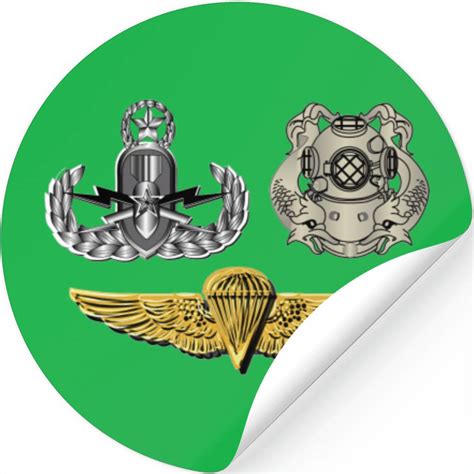 Navy Special Eod Airborne First Class Diver Stickers