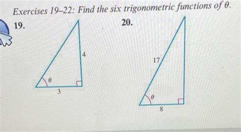Solved Exercises 19 22 Find The Six Trigonometric Functions