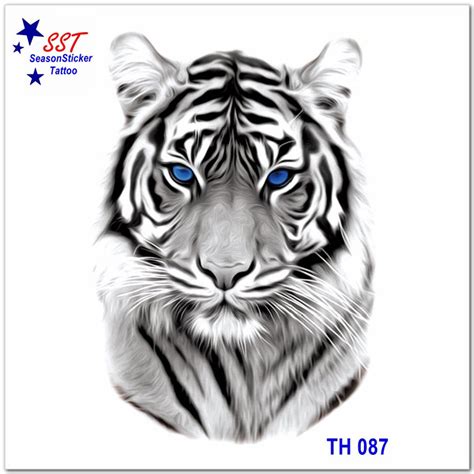 Tiger Face Tattoo For Women