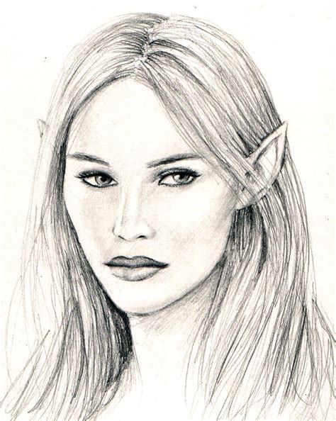 Elf Girl Drawing At Getdrawings Free Download