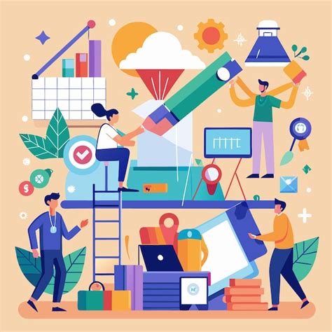 Premium Vector Collaborative Workflow And Project Management Elevating Team Efficiency In A