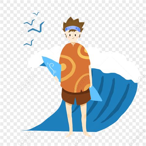 여름 서핑 보드 십대 Png 일러스트 무료 다운로드 Lovepik