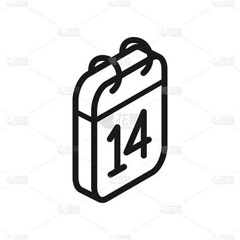 日历图标在时尚的平面风格