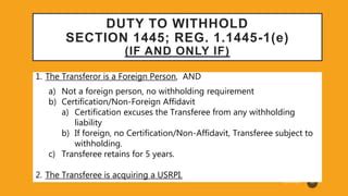 Firpta Foreign Investment In Real Property Tax Act Pptx
