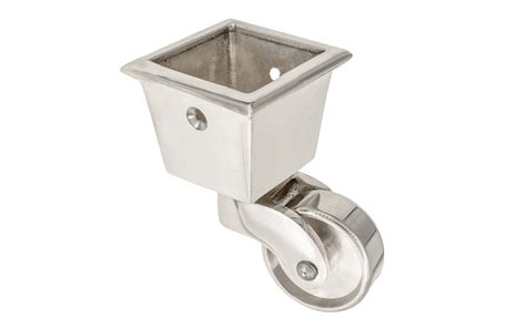 Solid Brass Square Socket Caster ~ 1 14 Wheel