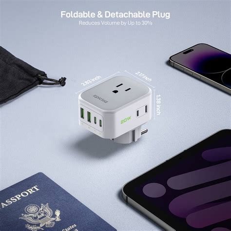 Epicka Hybrid International Power Adapter For Us To Europe And England 8