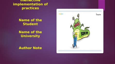 Ineffective Implementation Of Practices Ppt
