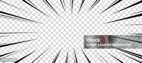 투명한 배경에 만화 만화 효과 만화책을위한 모션 방사형 선 만화 속도 프레임의 벡터 일러스트 레이 션 배경 주제에 대한 스톡 벡터 아트 및 기타 이미지 Istock