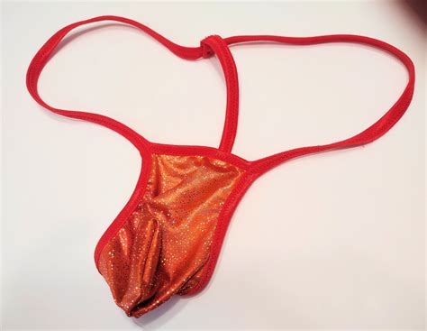 Mens Micro G String Thong Bikini Beach Tanning Underwear Metallic Burn
