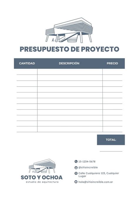 Plantillas Presupuesto Gratis Y Editables Canva