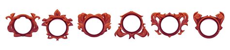 Game Level Or Avatar Frames Ui Icons Buttons Set Vector Art At Vecteezy