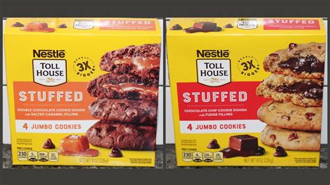 Nestle Toll House Stuffed Jumbo Cookies Chocolate Chipfudge Double