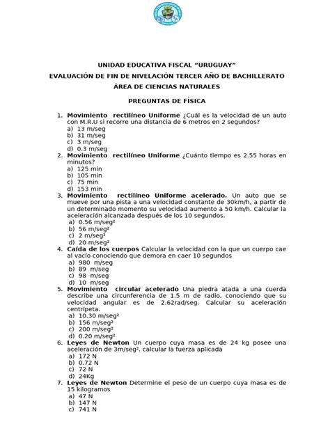 Evaluación De Ciencias Naturales Bachillerato Pdf Mitosis Rna