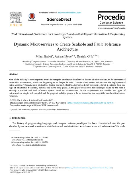 Pdf Dynamic Microservices To Create Scalable And Fault Tolerance