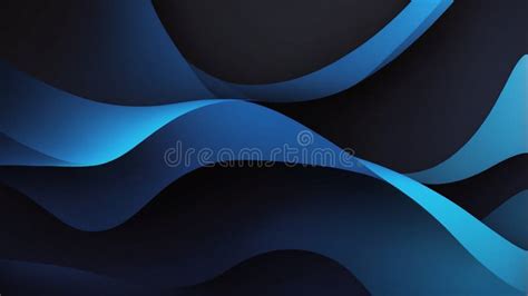 abstract blue wave pattern fluid layers and dark background create a
