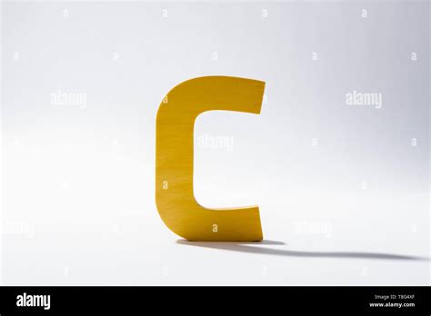 Wooden Alphabet C And Shadow Reflection Stock Photo Alamy