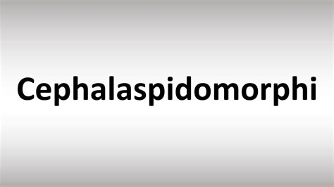 How To Pronounce Cephalaspidomorphi Youtube