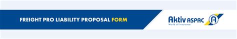 Freight Pro Liability Proposal Form