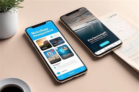 Premium Photo Smartphone App Interface And Social Post Presentation Mockup Isolated