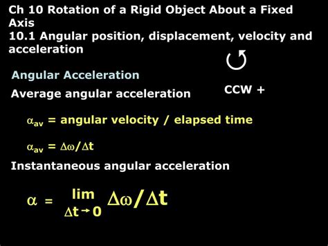 PPT Ch Rotation Of A Rigid Object About A Fixed Axis PowerPoint Presentation ID