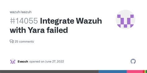 Integrate Wazuh With Yara Failed · Issue 14055 · Wazuhwazuh · Github