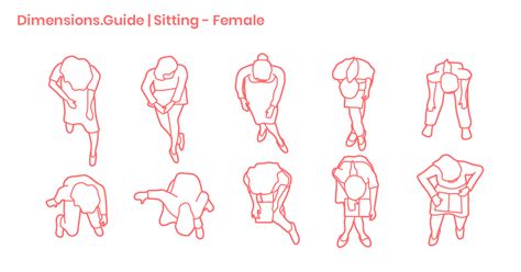 Sitting Female Plan Dimensions Drawings Dimensions Com