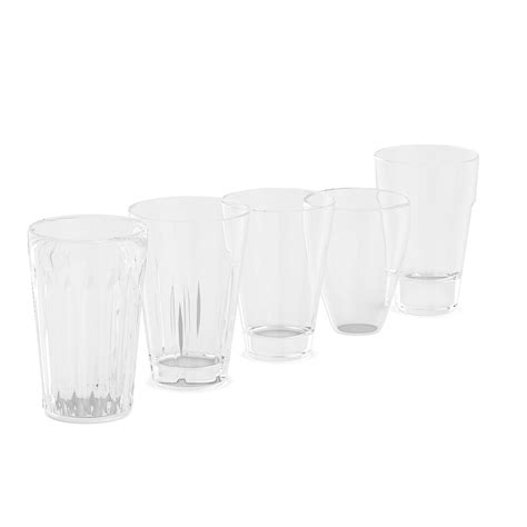 Five Glasses In Different Size And Shapes 3d 모델 다운로드 식기 On