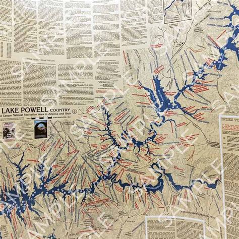 Stan Jones Lake Powell Map Laminated Boaters Outlet