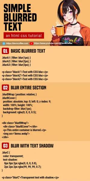 Blurred Text In Html Css Simple Examples Dev Coffee