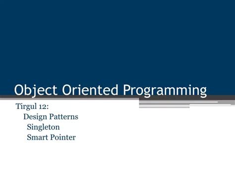 ppt object oriented programming powerpoint presentation free
