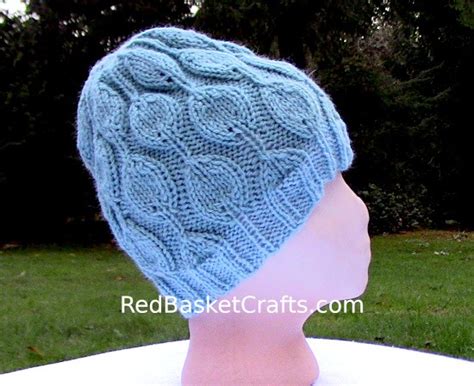 Berry Leaf Hat Knitting Pattern Pdf Red Basket Crafts